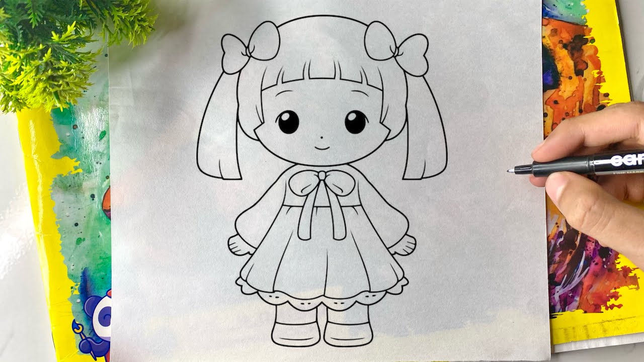 How to Draw a Beautiful Little Girl👧🏻 Drawing | Girl Sketch Drawing ...