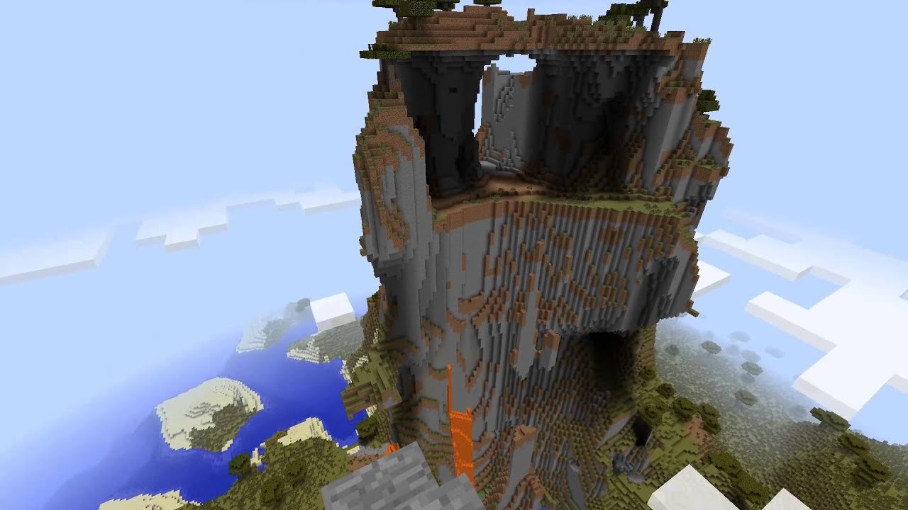 Minecraft 1.7.4 epic mountain seed - YouTube