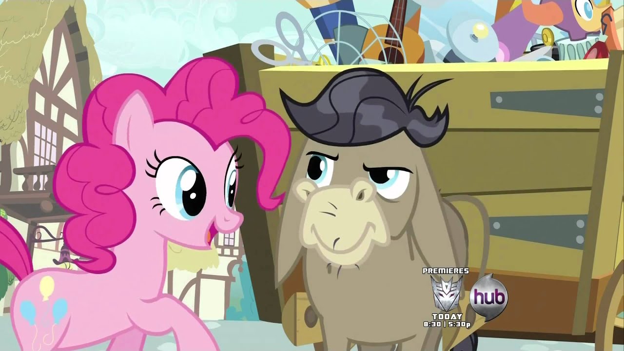 pinkie pie ties cranky doodle donkey's ears in a bow - YouTube