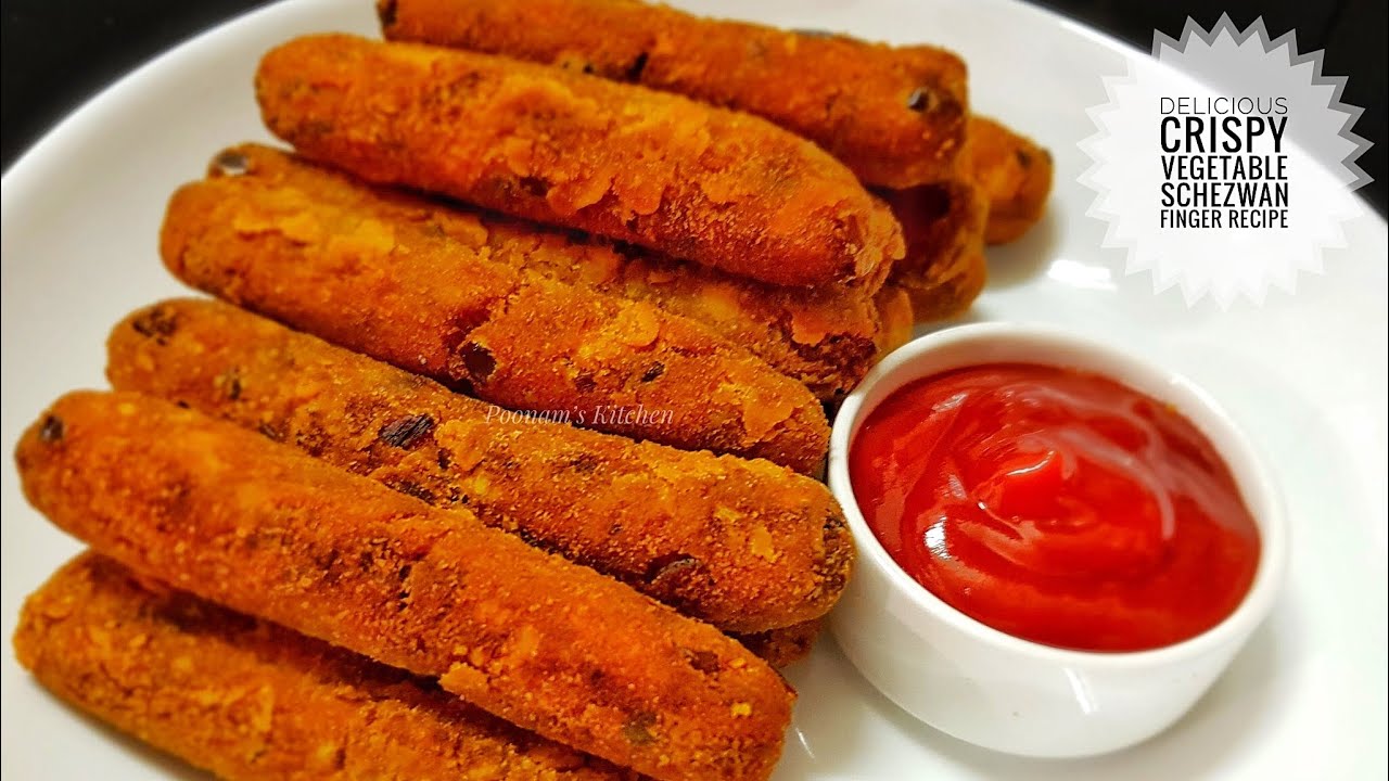 Vegetable Schezwan Finger Recipe/ Chinese Starter - Indochinese Recipe ...