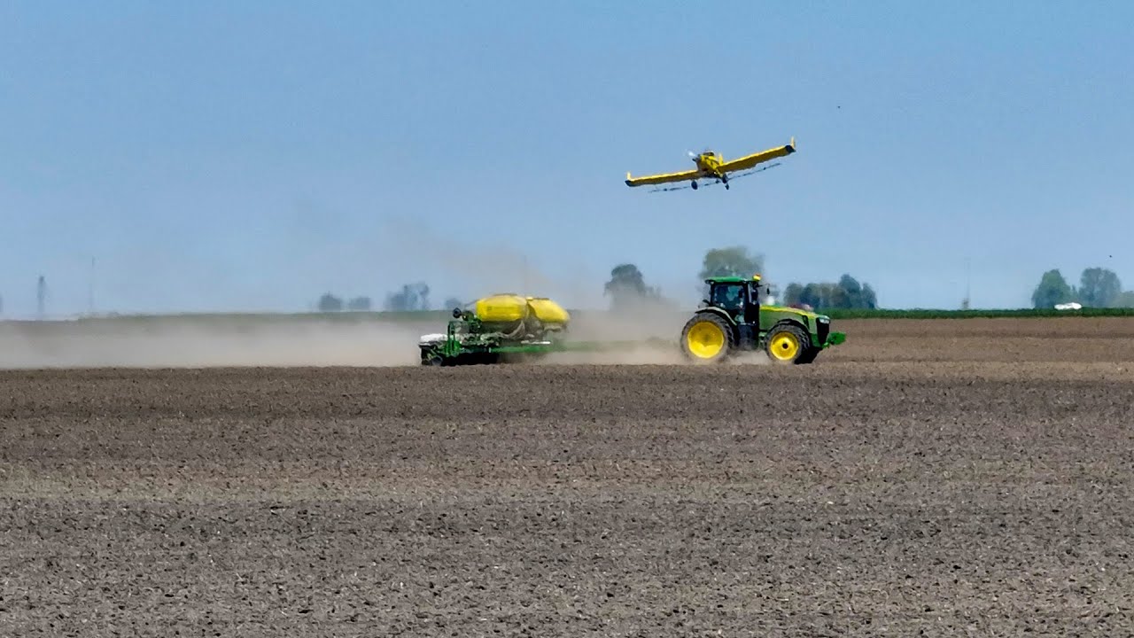 Corn Planting Gets Interesting | Crop Duster Surprise - YouTube