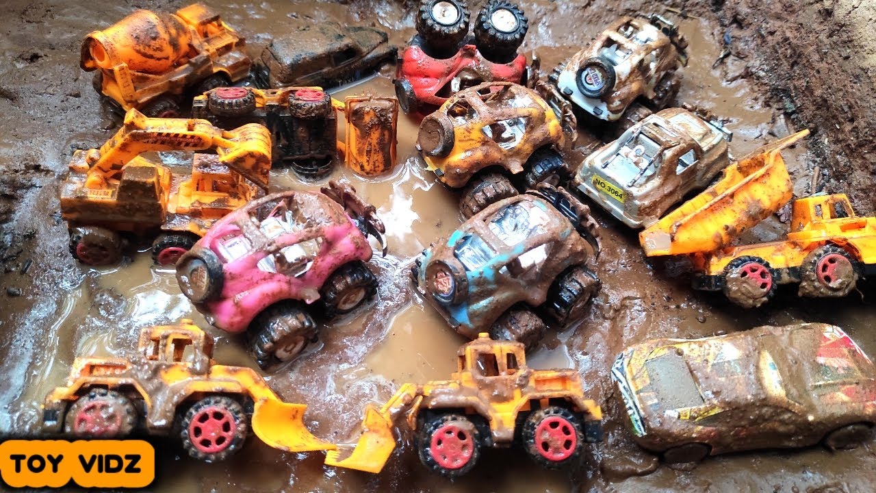 Muddy Toy Vehicles Cleaning and Drive by hand | Washing Muddy Toys | Tractor Jcb Car toy - YouTube