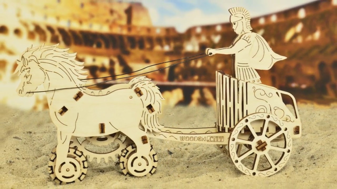 WOODENCITY: ROMAN CHARIOT - YouTube