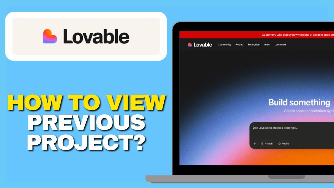 How To View Previous Projects in Lovable AI (Quick 2025 Tutorial) - YouTube