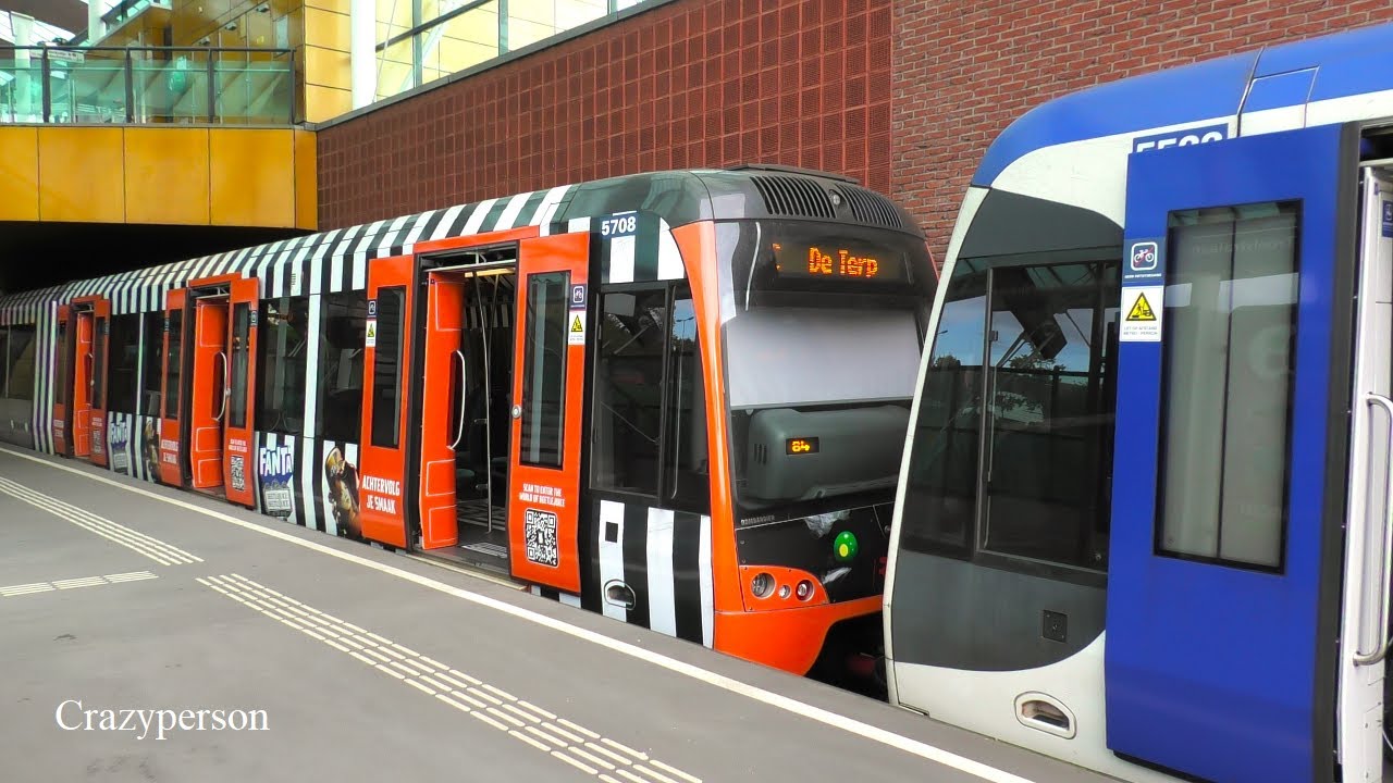 Fanta en RandstadRail Metro Troelstralaan naar Rotterdam (RET Lijn C ...