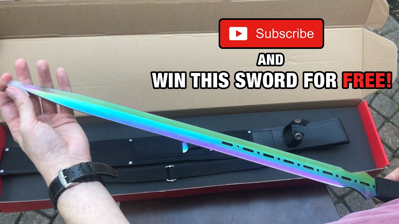 Rainbow KnifeBox Sword! - YouTube