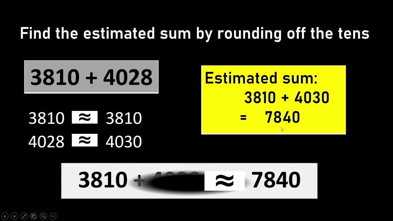 Class 3 | Class 4 | Math | Estimation of Sum | Rounding off to tens ...