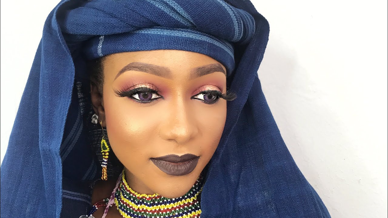 Northern Nigerian makeup tutorial | Hausa Fulani bridal makeup look ...