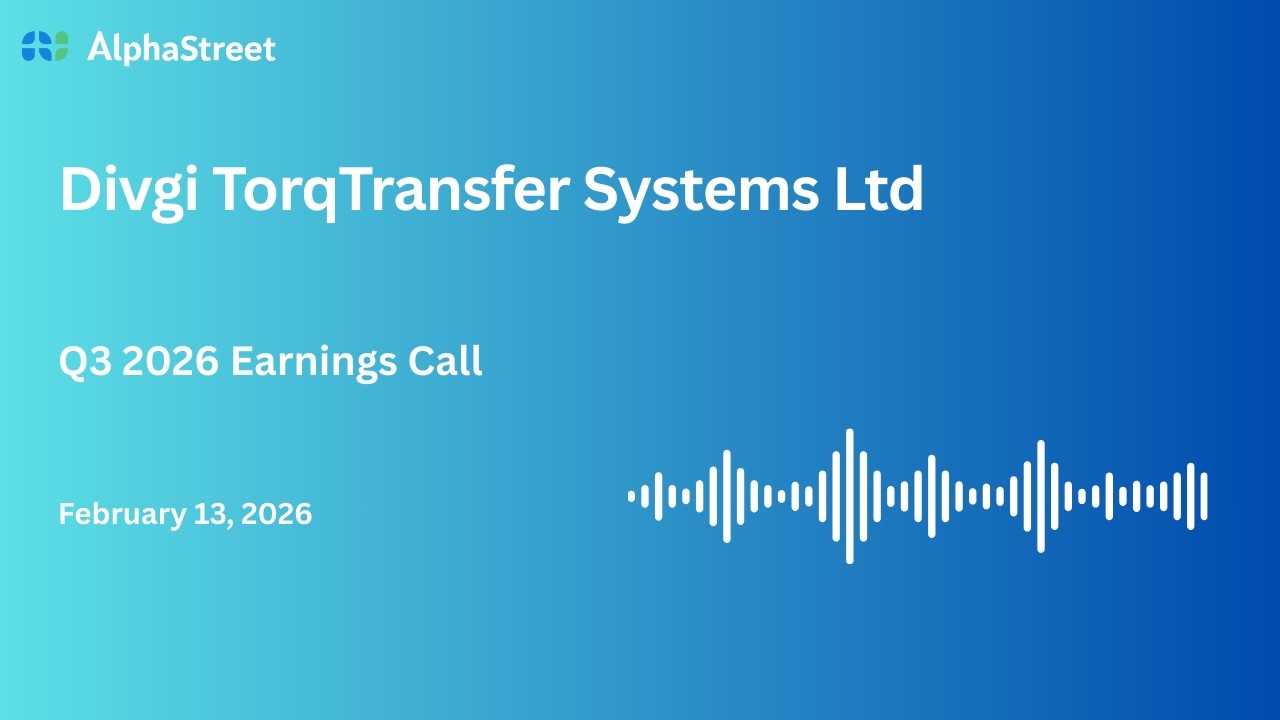 Divgi TorqTransfer Systems Ltd Q3 FY2025-26 Earnings Conference Call ...