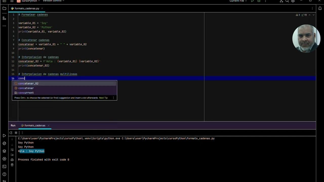 0208 - Curso Elemental de Python : Formatear cadenas - YouTube