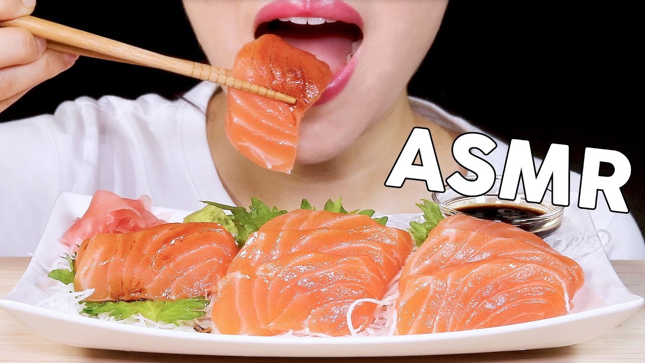 Asmr Salmon Sashimi 연어회 먹방 Youtube