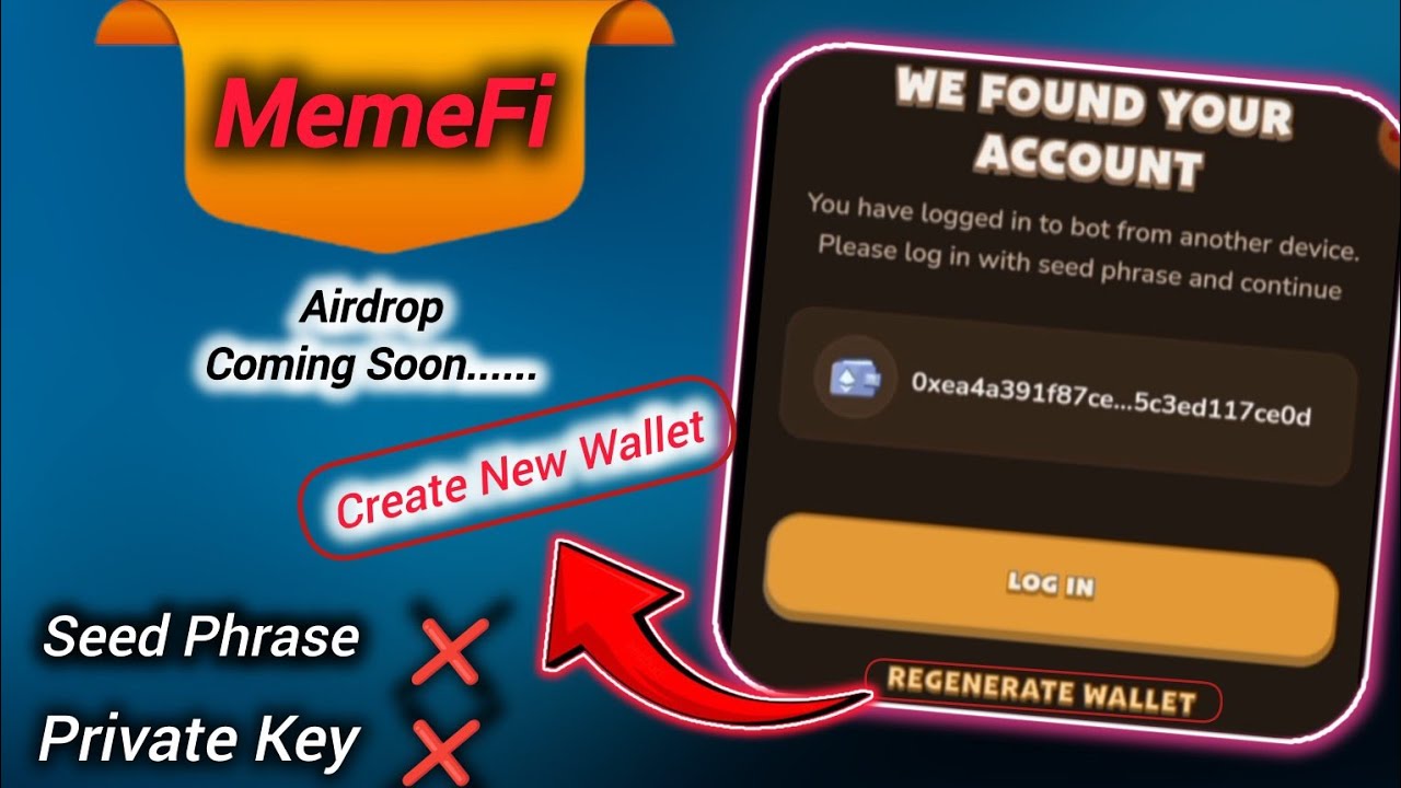 Memefi Wallet Update | Create new wallet in memefi | regenerate memefi ...