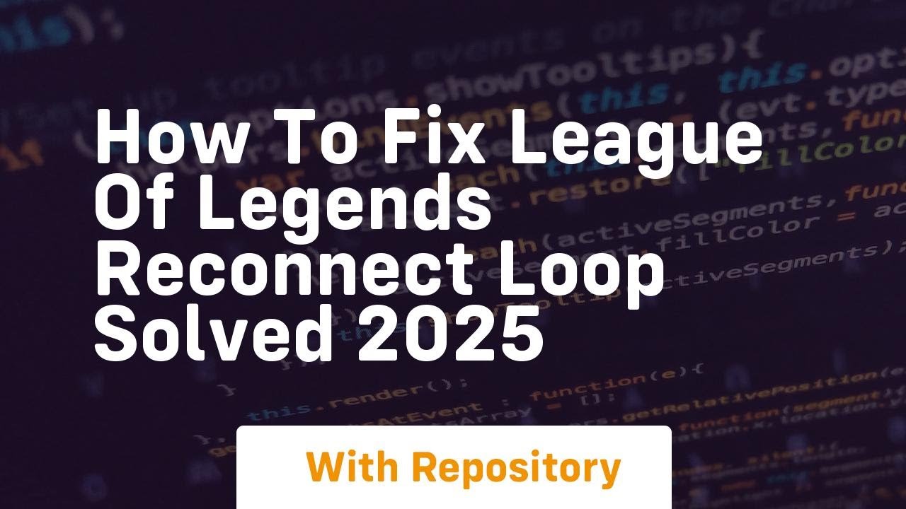 How to fix league of legends reconnect loop solved 2025 - YouTube