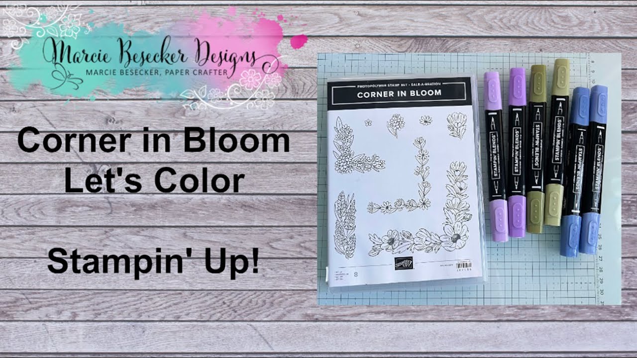 Corner in Bloom - Let's Color- Stampin' Up! - YouTube