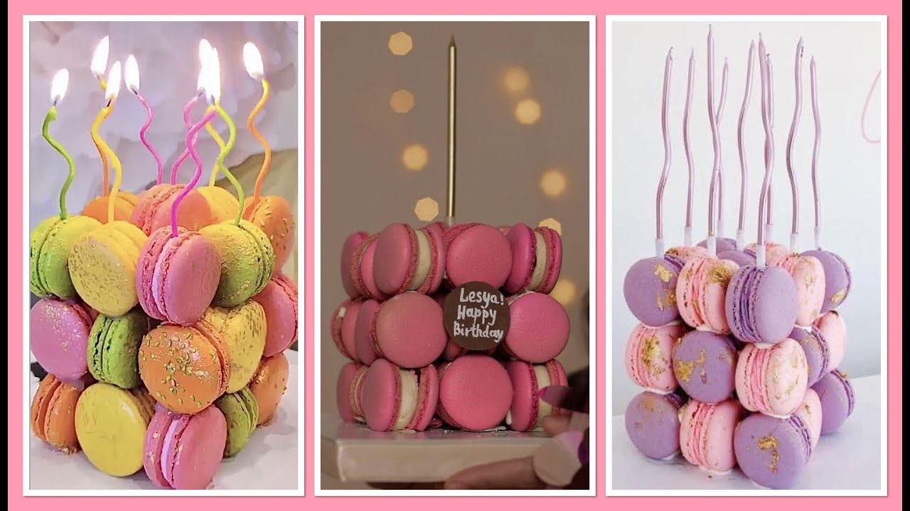 Macarron cake 😍 hermosos y originales pasteles 🎂con macarrones 🤩 para ...
