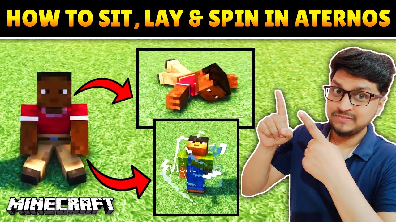 How To Sit Lay & Spin in Minecraft Aternos Server | Gsit Aternos Plugin Tutorial in Hindi - YouTube