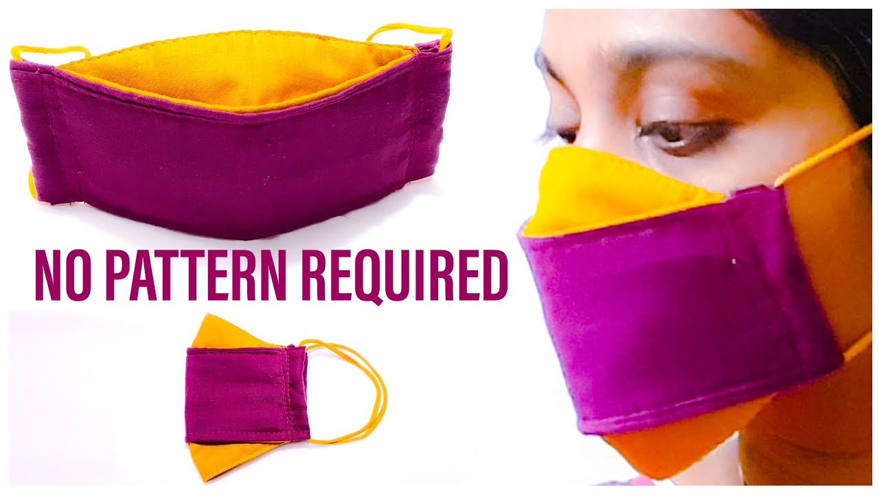 DIY HOME MADE MULTI LAYERED FACE MASK (no pattern required)/ | Cómo ...
