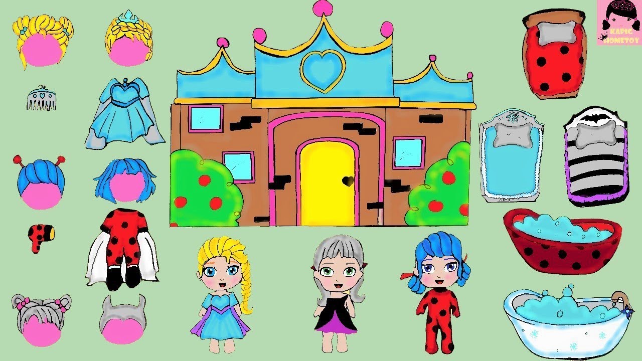 Paper doll Dress Up Handmade Paper Crafts - YouTube