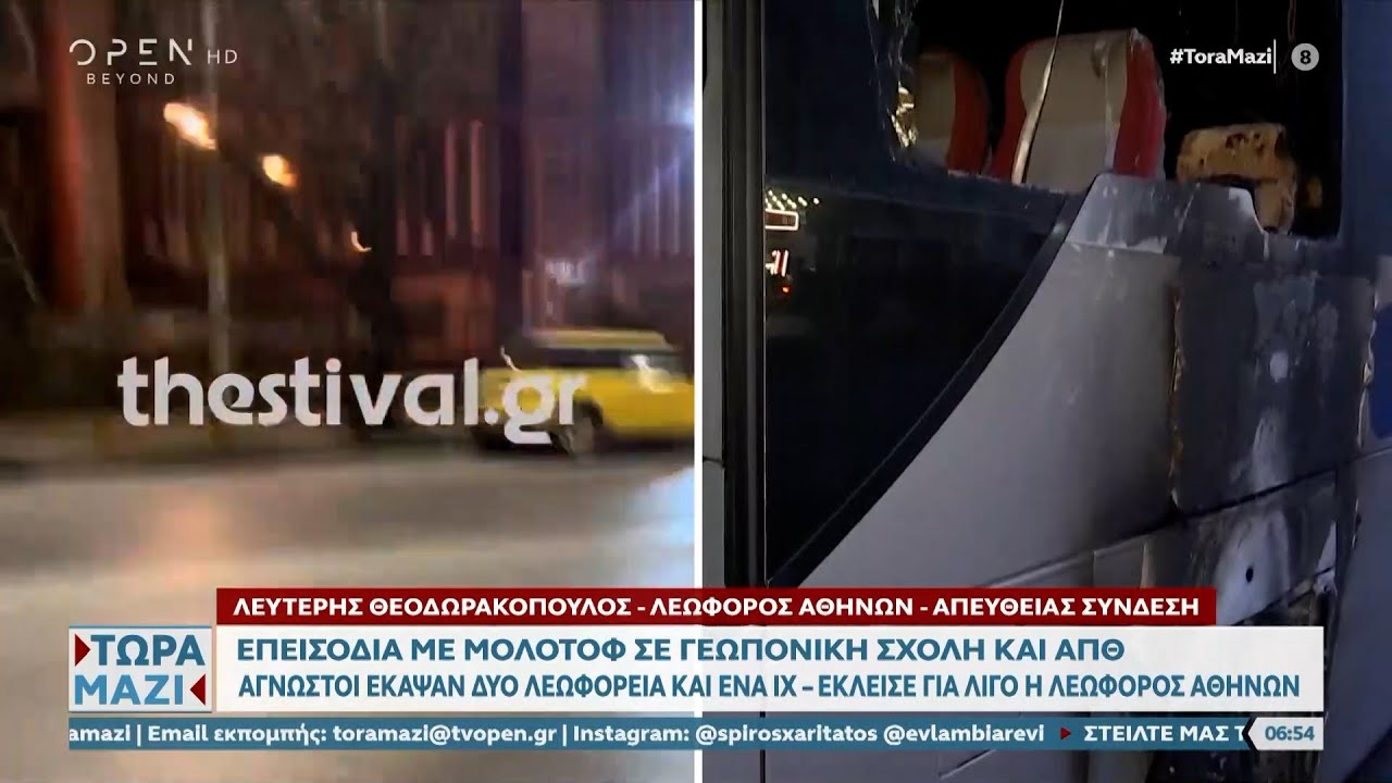 Επεισόδια με μολότοφ σε Γεωπονική σχολή και ΑΠΘ | Τώρα μαζί 25/02/2024 ...