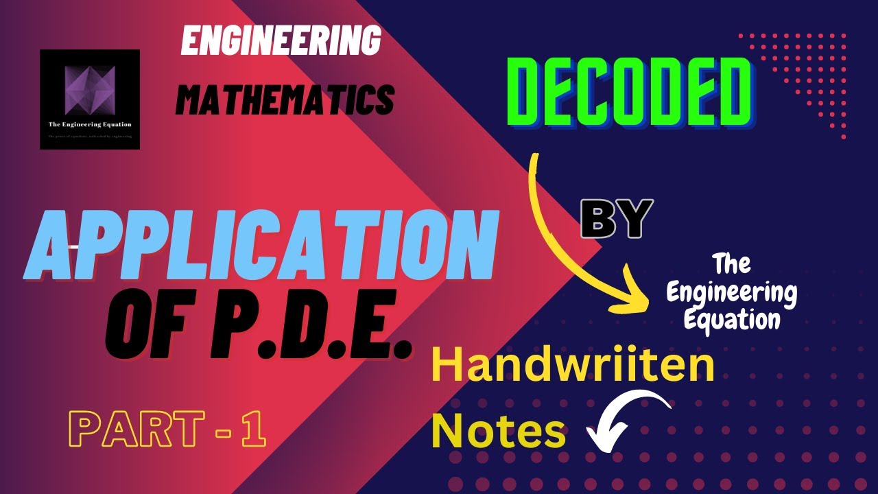 Application of PDE Explained in Hindi || Part 1 || Engineering ...
