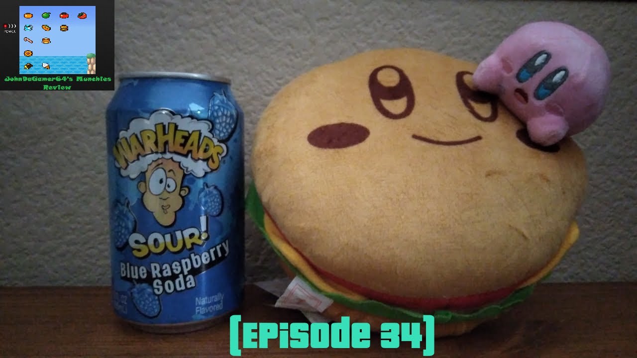 JohnDaGamer64's Munchies Review | Warheads Sour Blue Raspberry Soda - YouTube