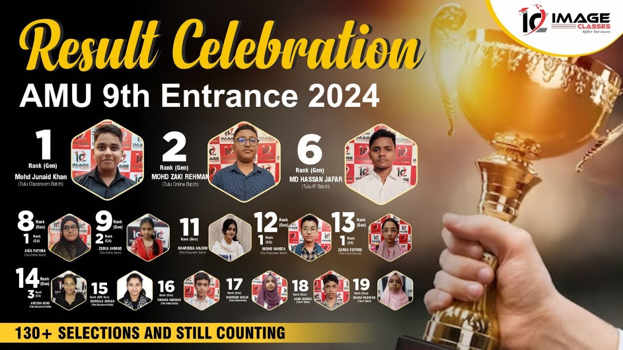 Result Celebration AMU 9th Entrance 2024 | Image Classes Aligarh - YouTube
