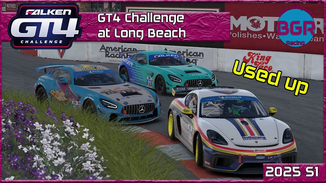 GT4 Challenge at Long Beach - iRacing Mercedes AMG GT4 - YouTube