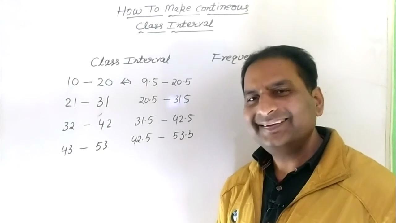 How To Make Continuous Class Intervals In Statistics - YouTube