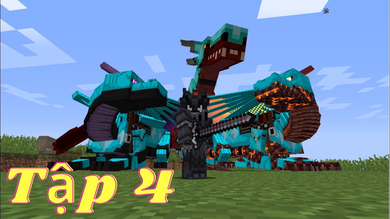 Minecraft Rồng tập 4: Đi tìm nơi xây nhà và ấp trứng rồng. - YouTube