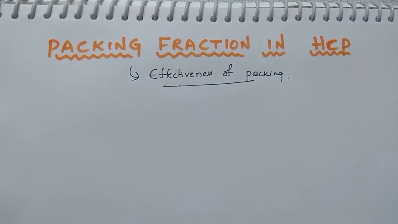 Atomic packing factor of hcp - YouTube