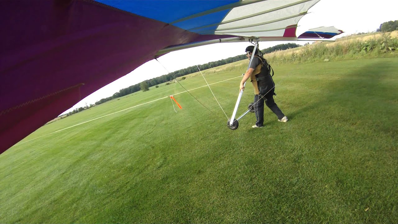Hang Gliding Foot Landing training - YouTube