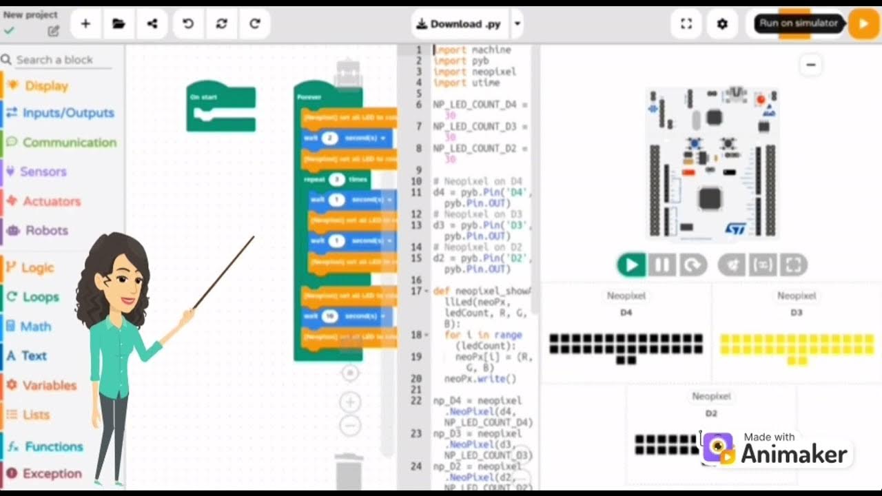Assignment BENC 3443 - Traffic Light Sequence Using Vittascience Programming - YouTube