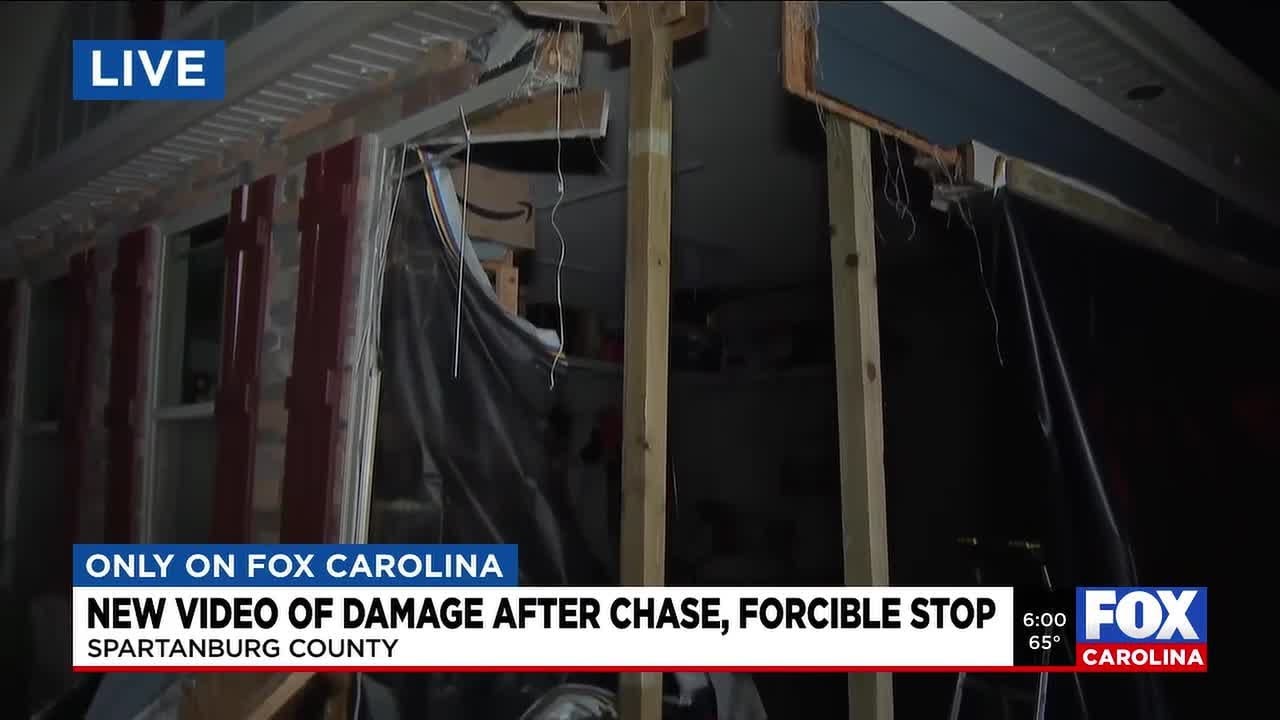 New video released of damage after chase, forcible stop in Spartanburg ...