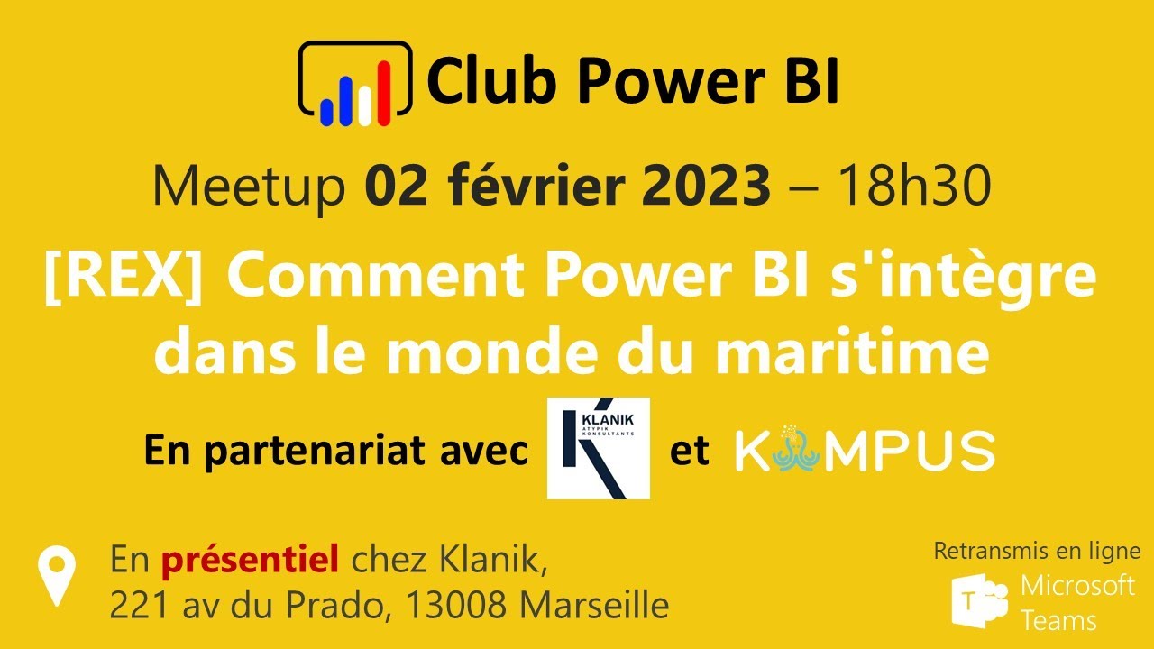 [Marseille] - REX Comment Power BI s'intègre dans le monde du maritime ...