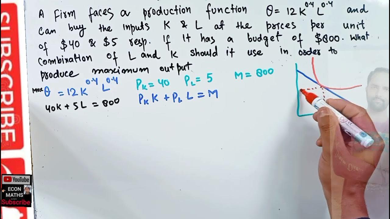constrained optimisation problem - YouTube