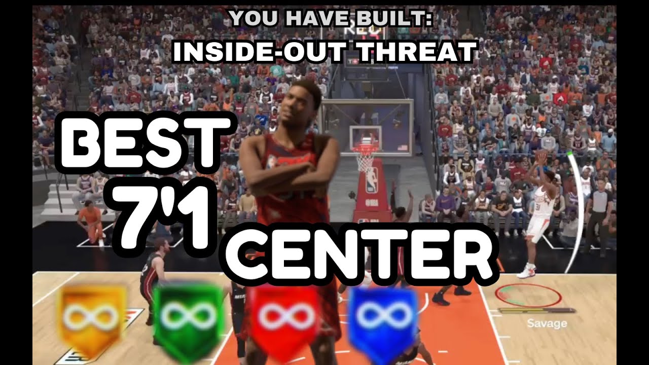 NBA 2K24 - MY 7'1 OP CENTER BUILD DOMINATES IN THE REC - YouTube