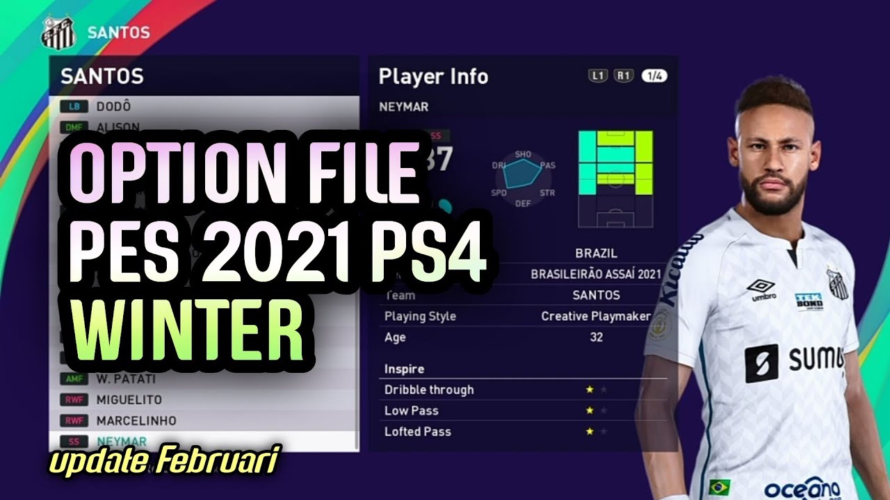 PES 2021 - REVIEW OPTION FILE PES 2021 PS4 WINTER SEASON UPDATE ...