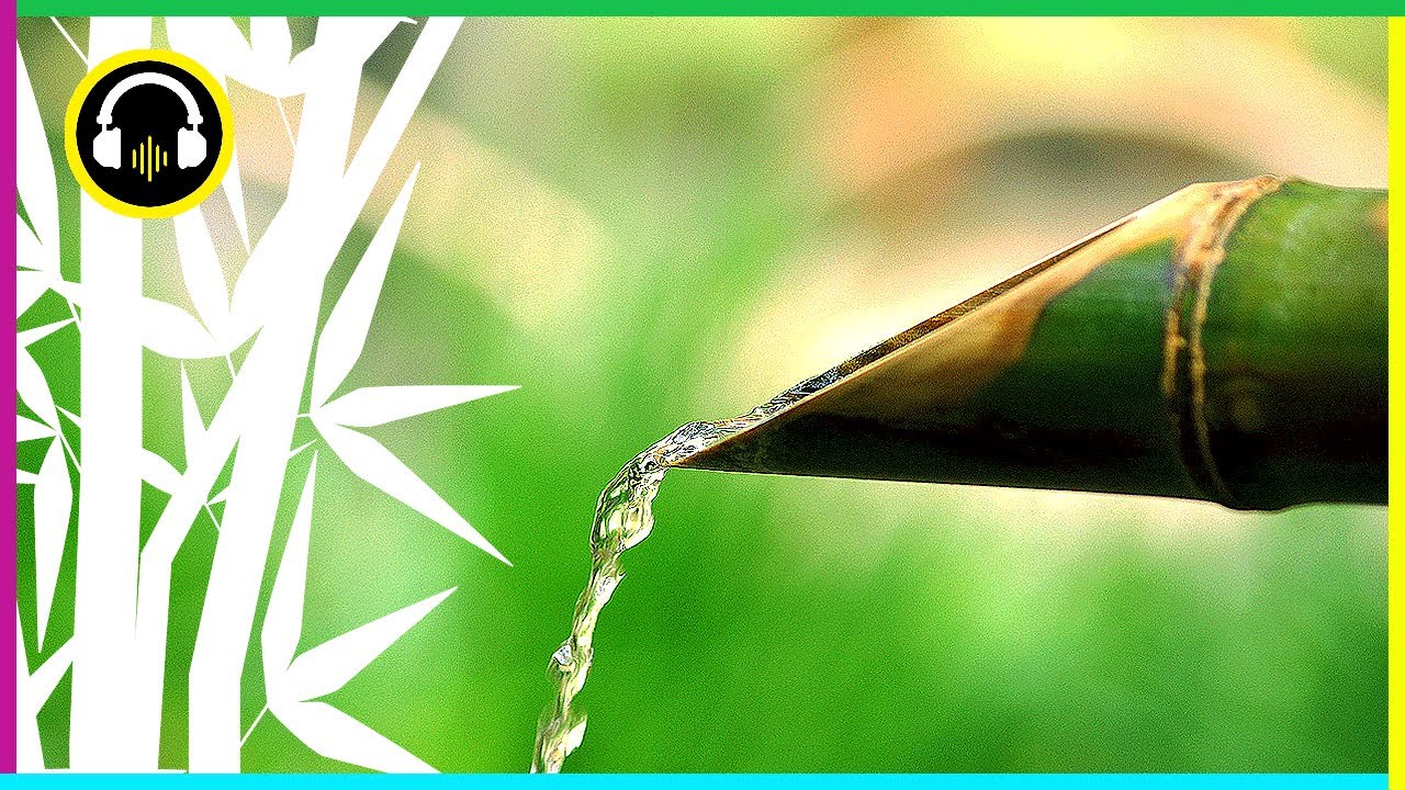 1H Water Sounds In Bamboo For Fall Asleep 물소리 - YouTube