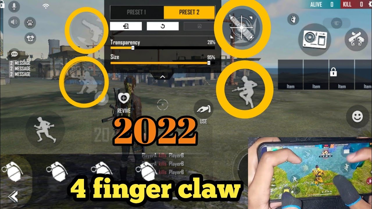 4fingers claw best setting ||how to play four finger setting 2022 new 4 ...