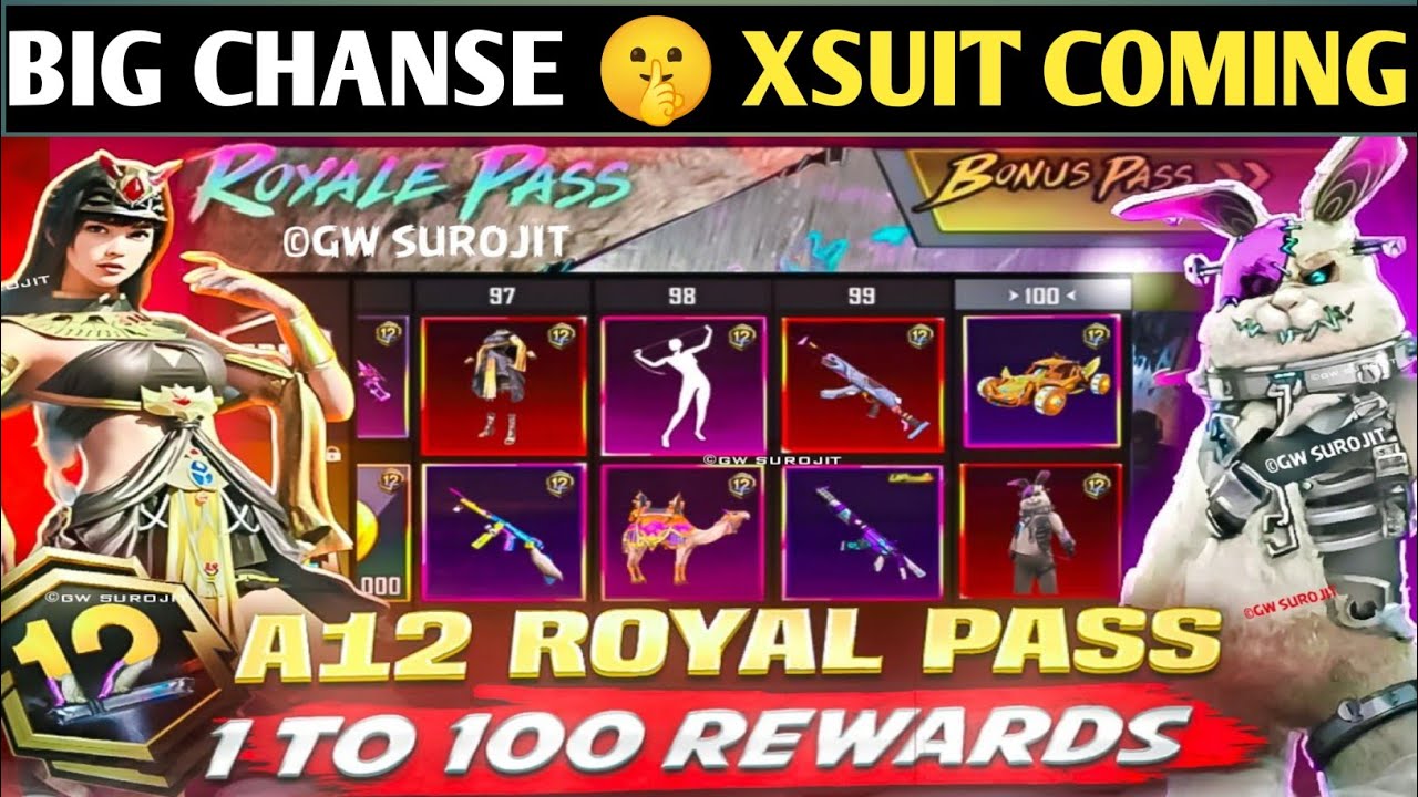 A12 ROYAL PASS/ A12 ROYAL PASS 1 TO 100 RP REWARDS LEAKS M416 UPGRADE ...
