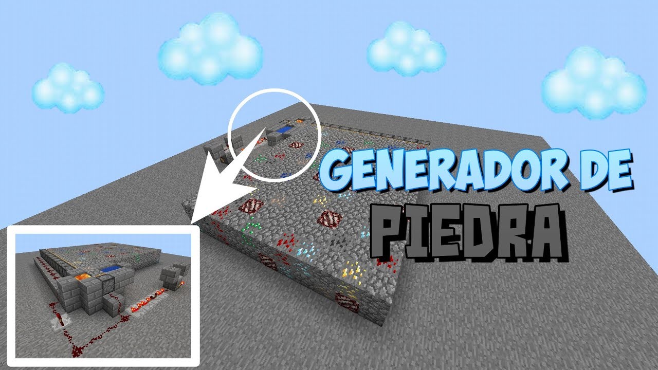 Como Hacer Un Generador De Piedra Infinito Y Automatico - Minecraft Pe ...