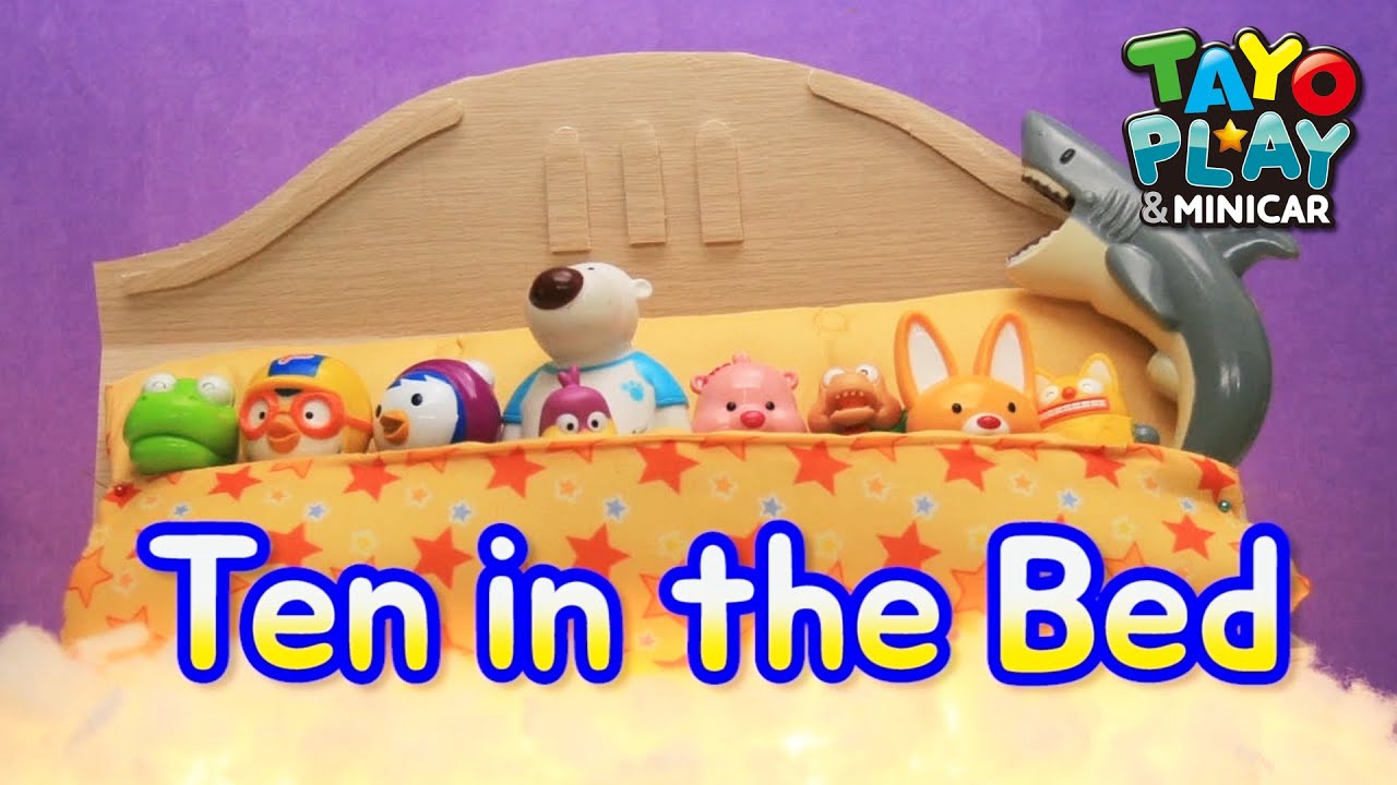 Ten in the bed | Kids Nursery Rhymes | Pororo Toy Song for Kids l Tayo ...