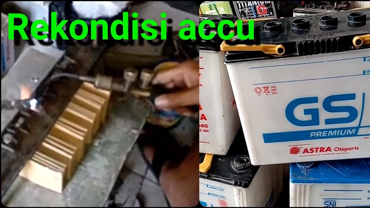 rekondisi accu.(Nyambung plat/elemen accu) - YouTube