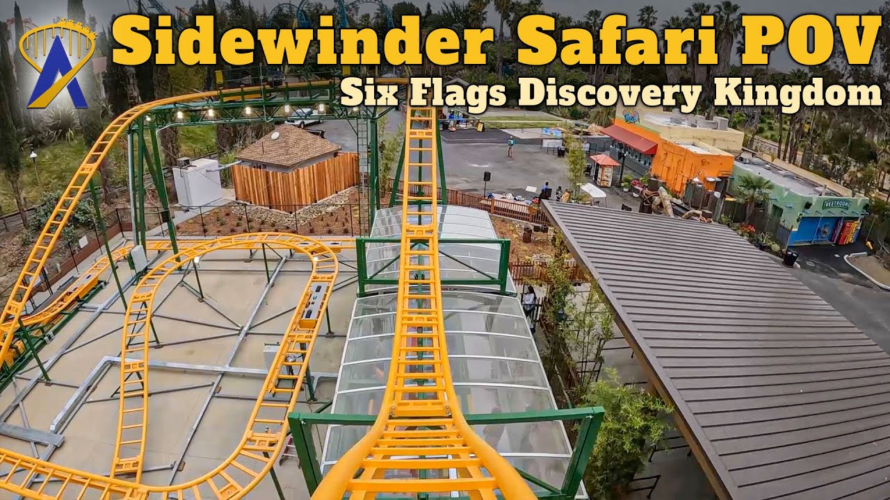 Sidewinder Safari Roller Coaster POV at Six Flags Discovery Kingdom - YouTube