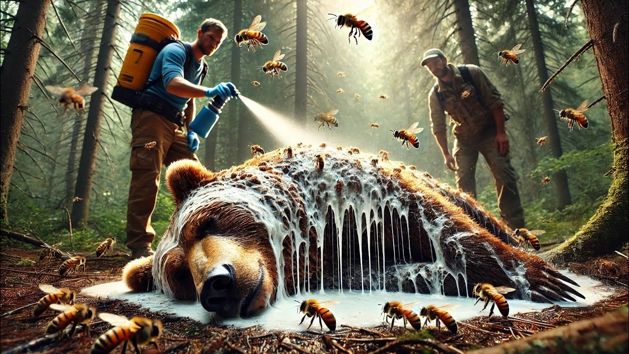 Rescuing a Mysterious Bear Covered in Swarming Insects - YouTube