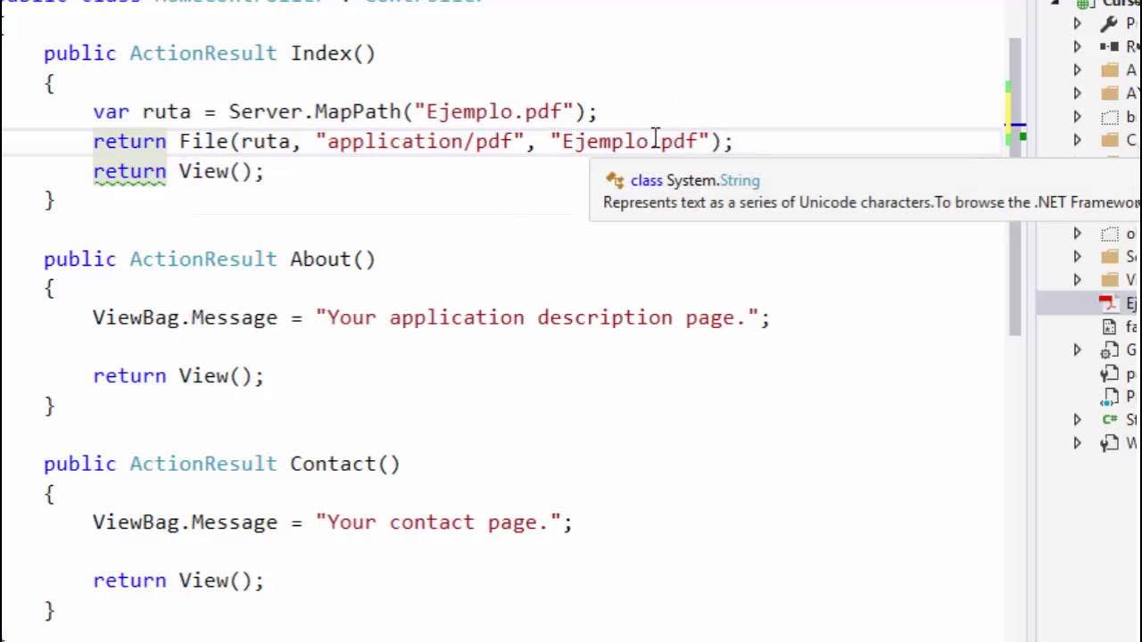 Descarga archivo ASP.NET MVC con FileResult | Controladores | Programando en ASP.NET MVC 5 - YouTube