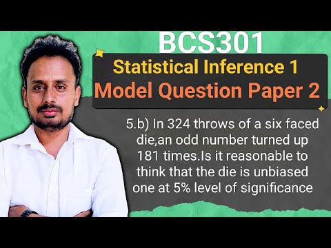 BCS301 Module 3 | Model Question Paper 2 ( Q. 5b) | Statistical ...