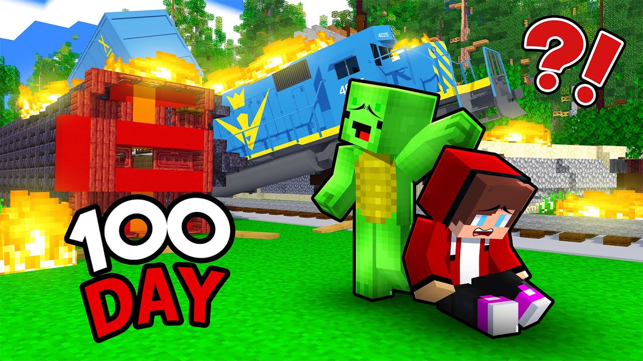 JJ and Mikey TRAIN was in AN ACCIDENT in Minecraft! (Maizen) - YouTube