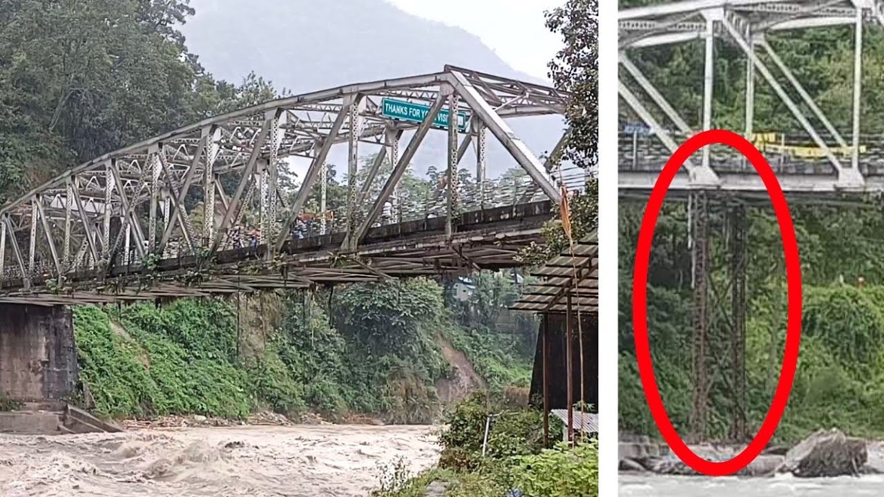 Bridge at Rangpo Checkpost in Critical Condition - YouTube