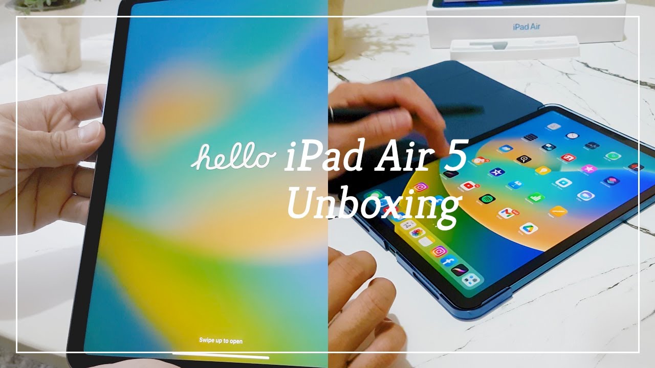 iPad Air 5 & Apple Pencil 2 Unboxing + Accessories | blue | from Power ...
